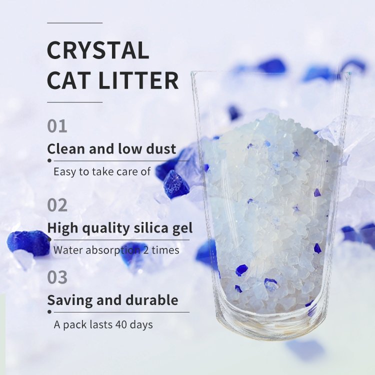 Wholesale & OEM Supported Low Dust Silica Gel Cat Litter Crystal Cat L ...